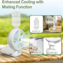 POCKET PANDA Misting Fan Portable Handheld Fan, 5000mAh Hand Held Mist
