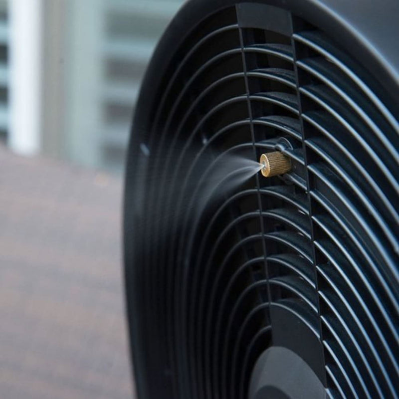 18 in. 3-Speed Outdoor Misting Fan and Pedestal Fan for Cool Down 500
