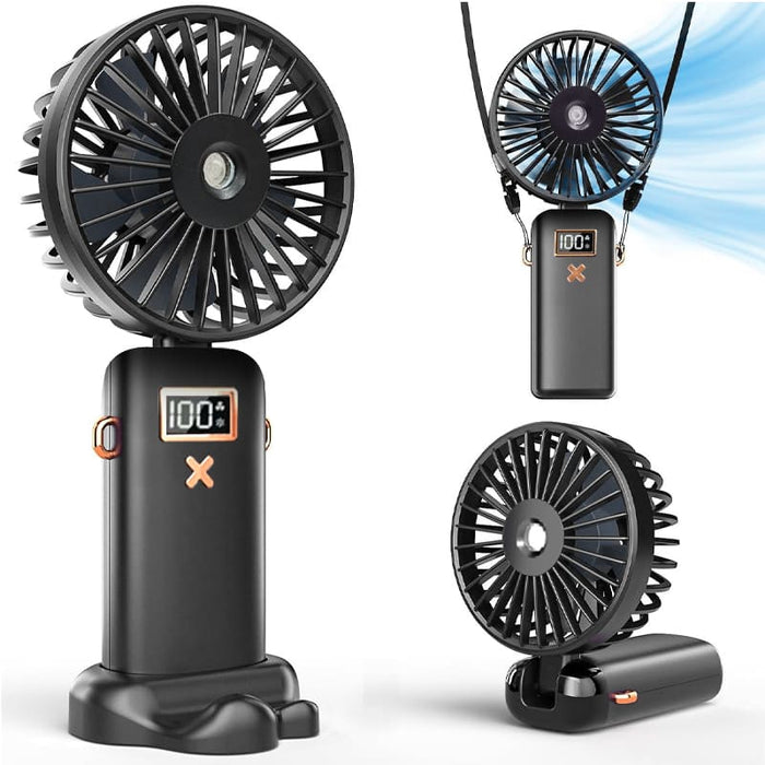 Pocket Panda Handheld Fan 5000mAh Handheld 90° Foldable Fan