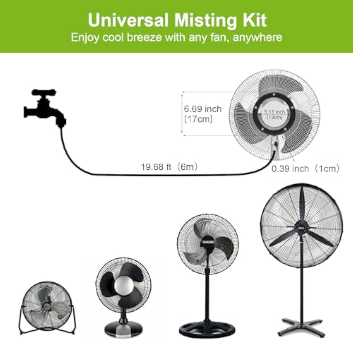 Misting Fan Ring for Outside , Misting Fans for Patios – POCKET PANDA