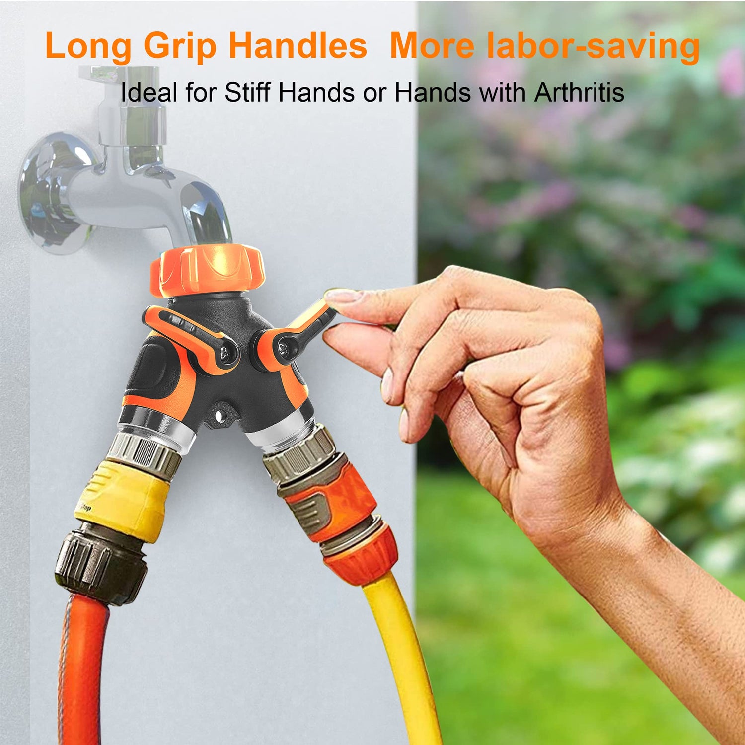 Hose Splitter 2 Way Heavy Duty, Garden Hose Splitters